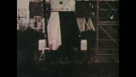 1960s: Rocket ship launches into sky | Stock Video | Pond5