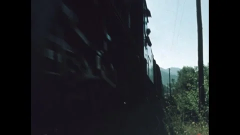 1960s: Steam-powered passenger train mov... | Stock Video | Pond5