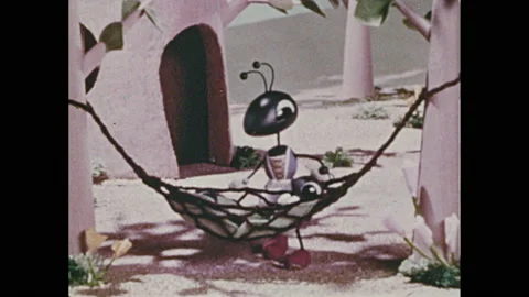 1960s: Stop-motion animation. Mother ant... | Stock Video | Pond5