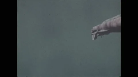 1960s: Submarine. Men work in control r... | Stock Video | Pond5