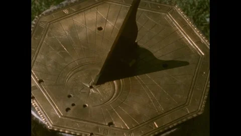 1960s: Sundial. | Stock Video | Pond5