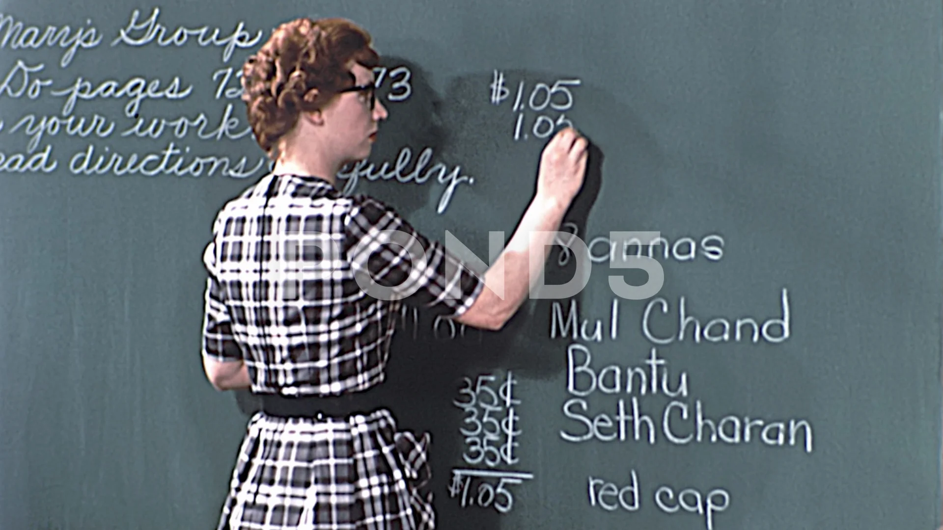 Teacher Writing On Blackboard