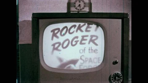 1960s: TV shows Rocket Roger of the Spac... | Stock Video | Pond5