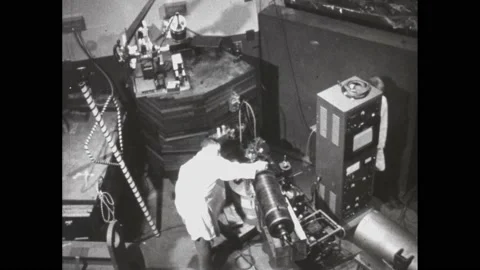 1960s: Two scientist working on nuclear ... | Stock Video | Pond5