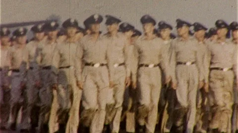1960s US Soldiers PARADE MARCH Salute Bo... | Stock Video | Pond5
