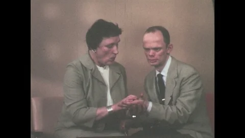 1960s: Woman uses finger to trace letter... | Stock Video | Pond5