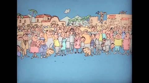 1961 - In this animated film, Cuba is de... | Stock Video | Pond5