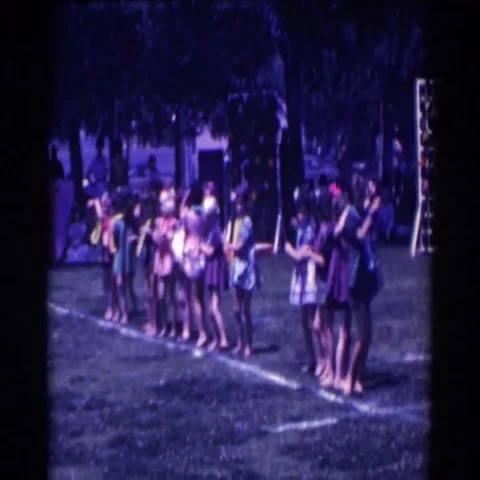 1961: a group of children dancing in a l... | Stock Video | Pond5