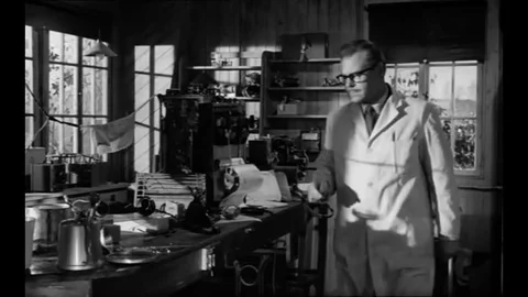 1961 - In this horror film, a scientist ... | Stock Video | Pond5