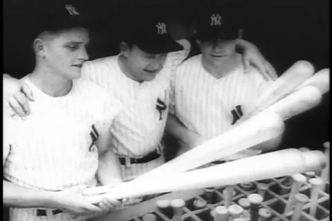 1961 Roger Maris hits 61 home runs - Mic... | Stock Video | Pond5