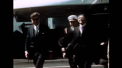 1962 Cold War - Kennedy (JFK) arrives on... | Stock Video | Pond5