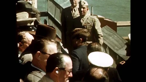 1962 Cold War - Kennedy (JFK) walks to t... | Stock Video | Pond5