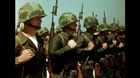 1962 Cold War - soldiers in full armor s... | Stock Video | Pond5