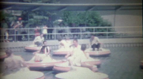1962: Disneyland flying saucer ride icon... | Stock Video | Pond5