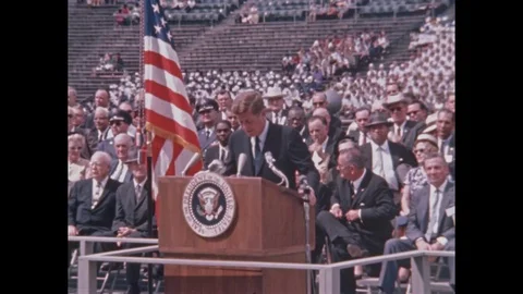 1962 - President John F. Kennedy discuss... | Stock Video | Pond5