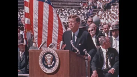 1962 - President John F. Kennedy encoura... | Stock Video | Pond5