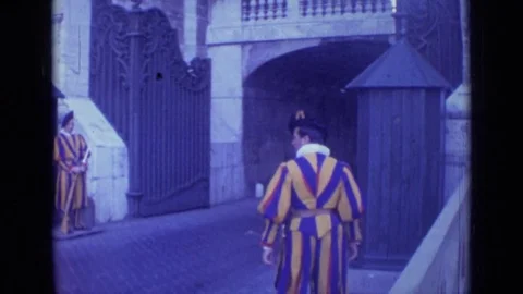 1962: there was watchman in gate ROME IT... | Stock Video | Pond5