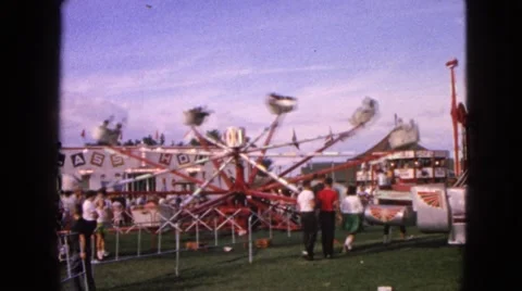 1963: an amusement park DEVILS LAKE, WIS... | Stock Video | Pond5