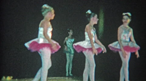 1963: Ballet troupe young girls dancing ... | Stock Video | Pond5