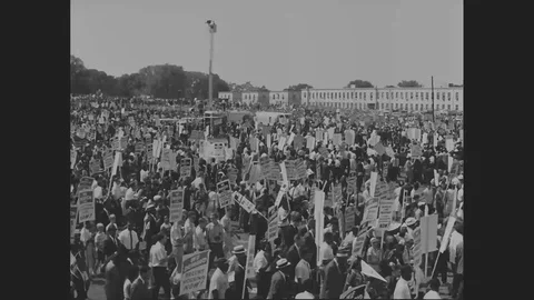 1963- Civil rights activists are shown m... | Stock Video | Pond5
