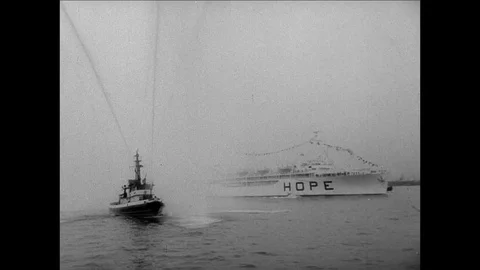 1963-SS Hope / Hospital Ship / New York ... | Stock Video | Pond5