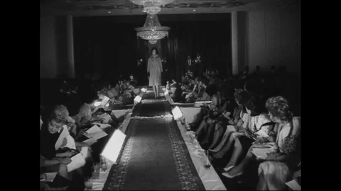 1963 - Women model autumn looks in a fas... | Stock Video | Pond5