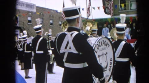 1964: bands of presentation martial show... | Stock Video | Pond5