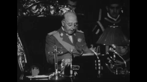 1966 - As Francisco Franco gives a speec... | Stock Video | Pond5