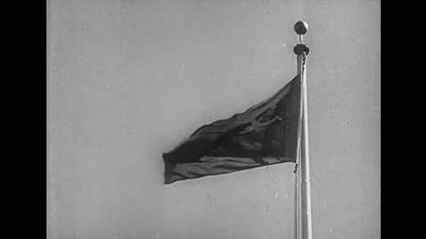 1966 - the Soviet flag is shown flying i... | Stock Video | Pond5