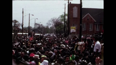 1968 Procession for Dr. Martin Luther Ki... | Stock Video | Pond5