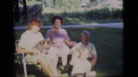 1968: timeout with the kids having fun w... | Stock Video | Pond5