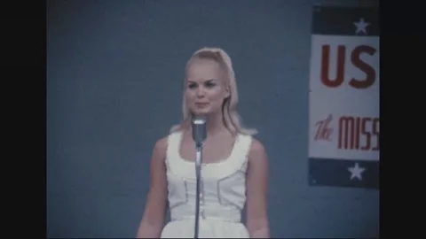 1969 - Judy Ford, Miss America, introduc... | Stock Video | Pond5