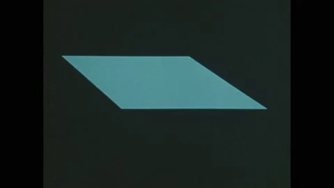 1970s: Animated cube falls away leaving ... | Stock Video | Pond5