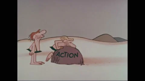 1970s - In an animated Peace Corps PSA, ... | Stock Video | Pond5