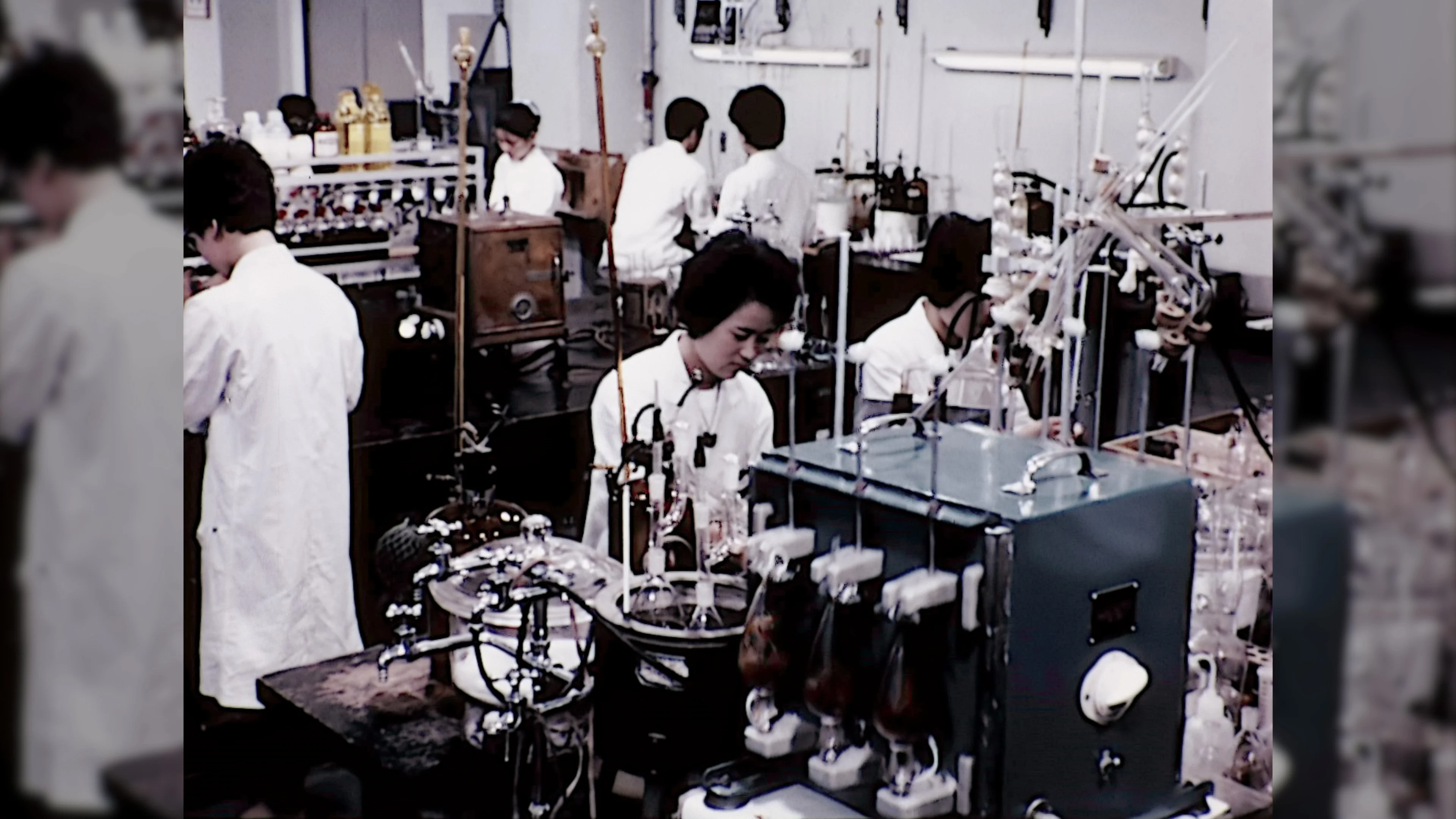 Vintage Scientists In Lab