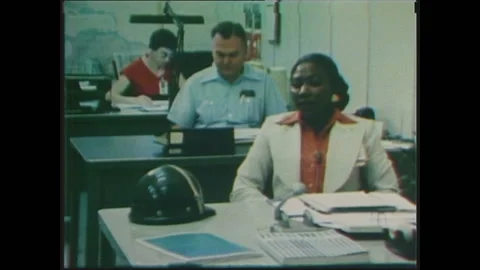 1970s: Brenda Willis is interviewed at h... | Stock Video | Pond5