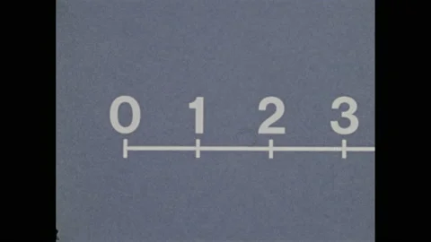 1970s: chart of numbers zero to nine, po... | Stock Video | Pond5