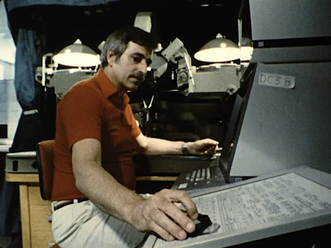 1970s Computer CAD Design Geologist Prog... | Stock Video | Pond5