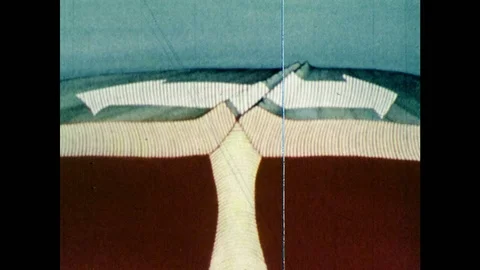 1970s: Cross-section of Earth. Arrows a... | Stock Video | Pond5
