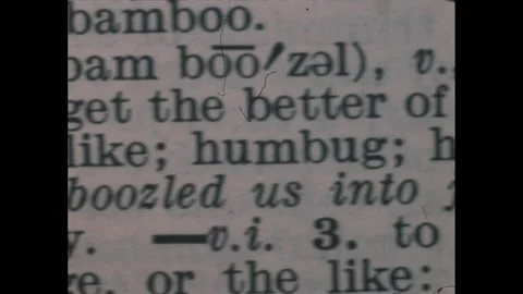 1970s: Dictionary definition for "bamboo... | Stock Video | Pond5