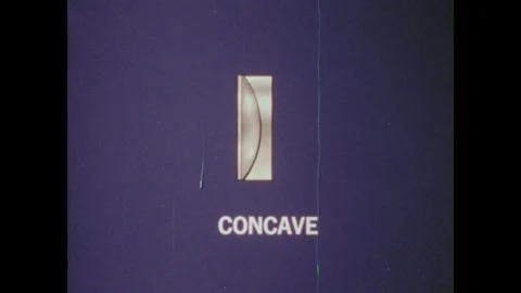 1970s: Drawing, concave, convex lenses. ... | Stock Video | Pond5