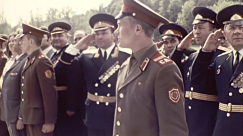 1970s Soviet Union USSR May Day Generals... | Stock Video | Pond5