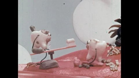 1970s: Stop-motion Animation - A masked-... | Stock Video | Pond5