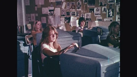 1970s: Students in classroom using drivi... | Stock Video | Pond5