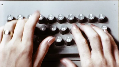 1970s Telex Machine Telegram Typing Cons... | Stock Video | Pond5