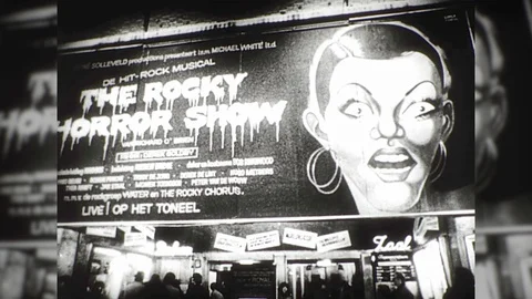 1970s Times Square NYC Rocky Horror Red ... | Stock Video | Pond5