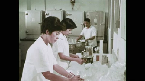 1970s: Woman running experiment in labor... | Stock Video | Pond5