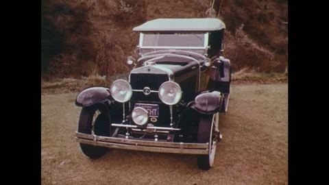 1970s: Zoom in on antique car / Zoom out... | Stock Video | Pond5