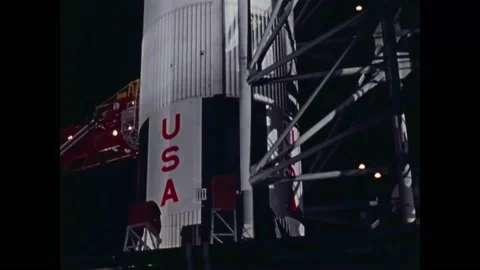 1971 - The launch escape tower begins pu... | Stock Video | Pond5