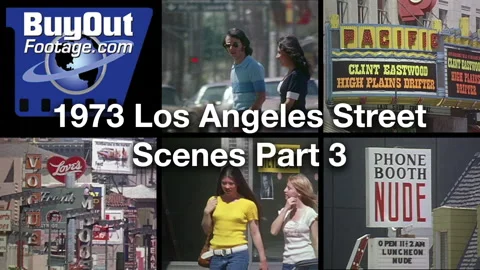 1973 Los Angeles Street Scenes Part 3 | ... | Stock Video | Pond5